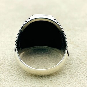 Mens Handmade Silver Ring, Pattern Detailed Ring, Turkish Handmade ...