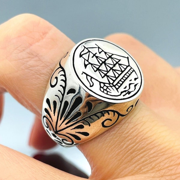 Sailing Ship Ring - Etsy