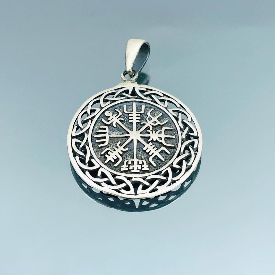 Viking Compass Necklace, Compass Pendant, 925 Sterling Silver, Gift for ...