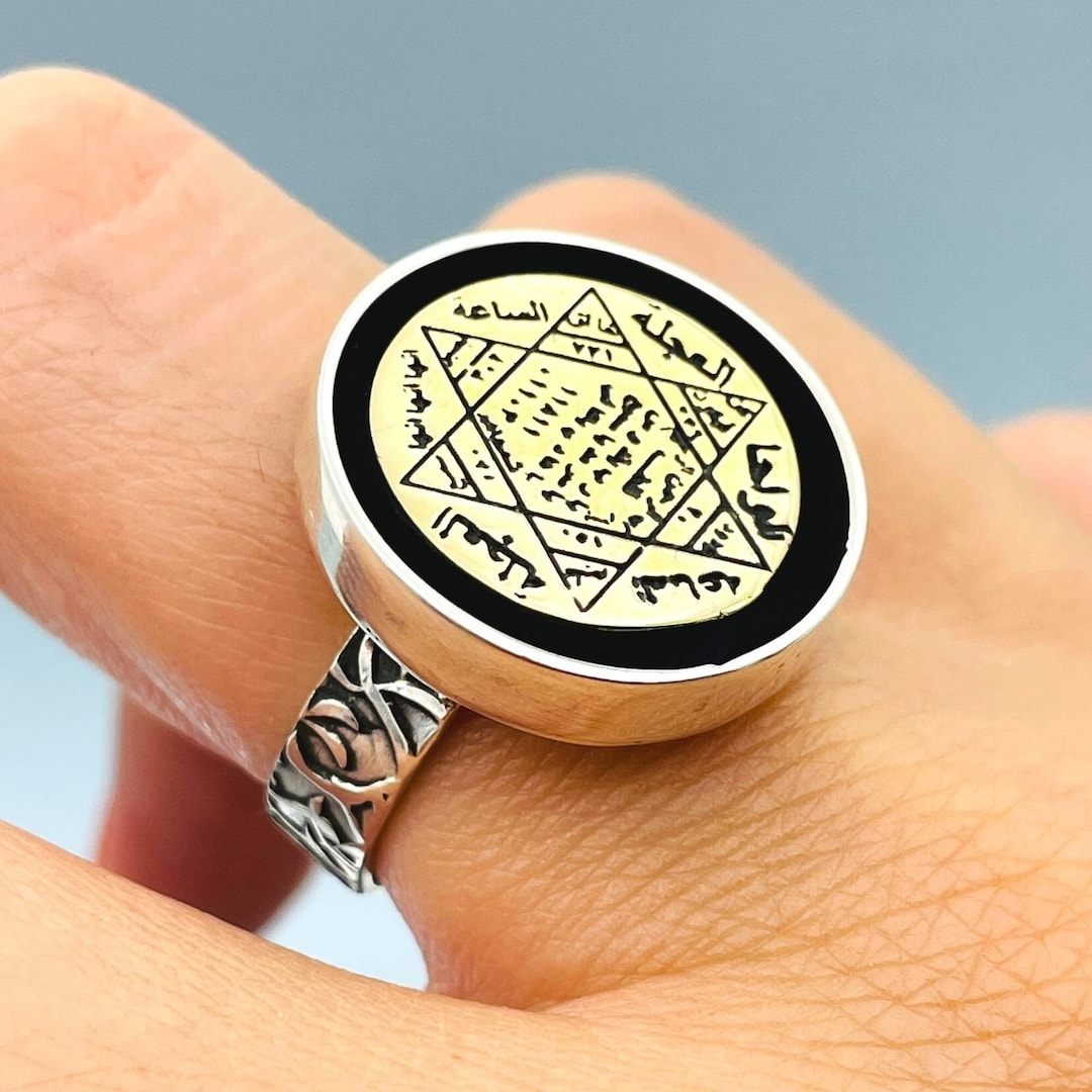 Star of David King Seal of Solomon Band Gorgeous 925 Sterling Silver ...
