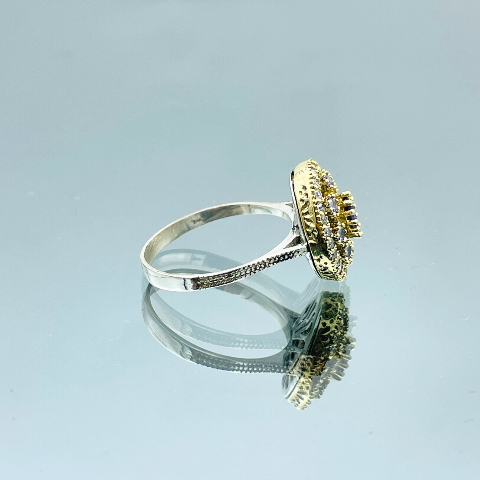 Amethyst Stone Sterling Silver Ring: Handmade Turkish Ottoman Style - Etsy