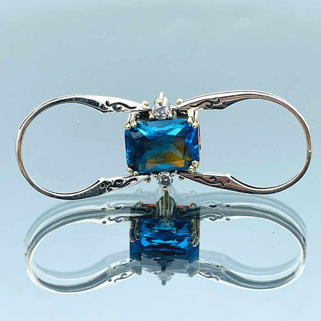 Reversible Ring, Sapphire - Ruby Stone Handmade Square Model Two in a ...