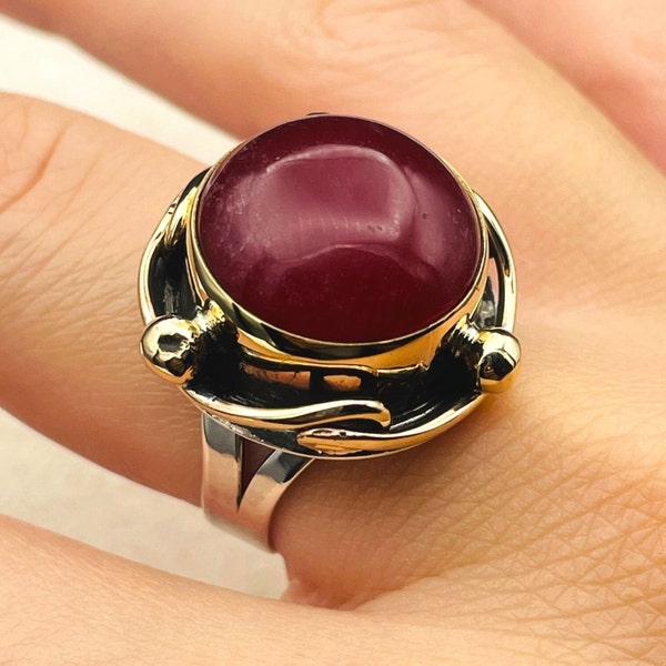 Burgundy Ring - Etsy