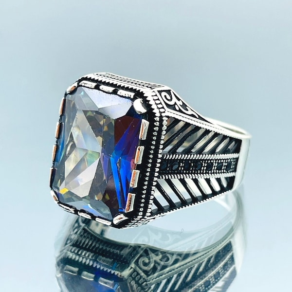 Square Stone Ring - Etsy