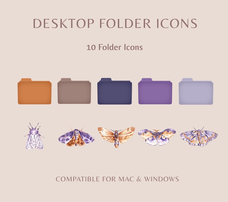 Desktop Folder Icons Aesthetic File Icons Autumn Mac Icons - Etsy.de