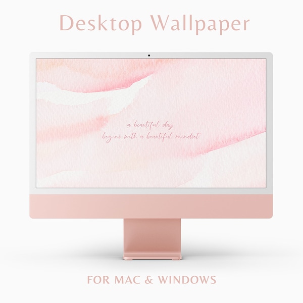 Desktop Wallpaper Pink Aesthetic - Etsy