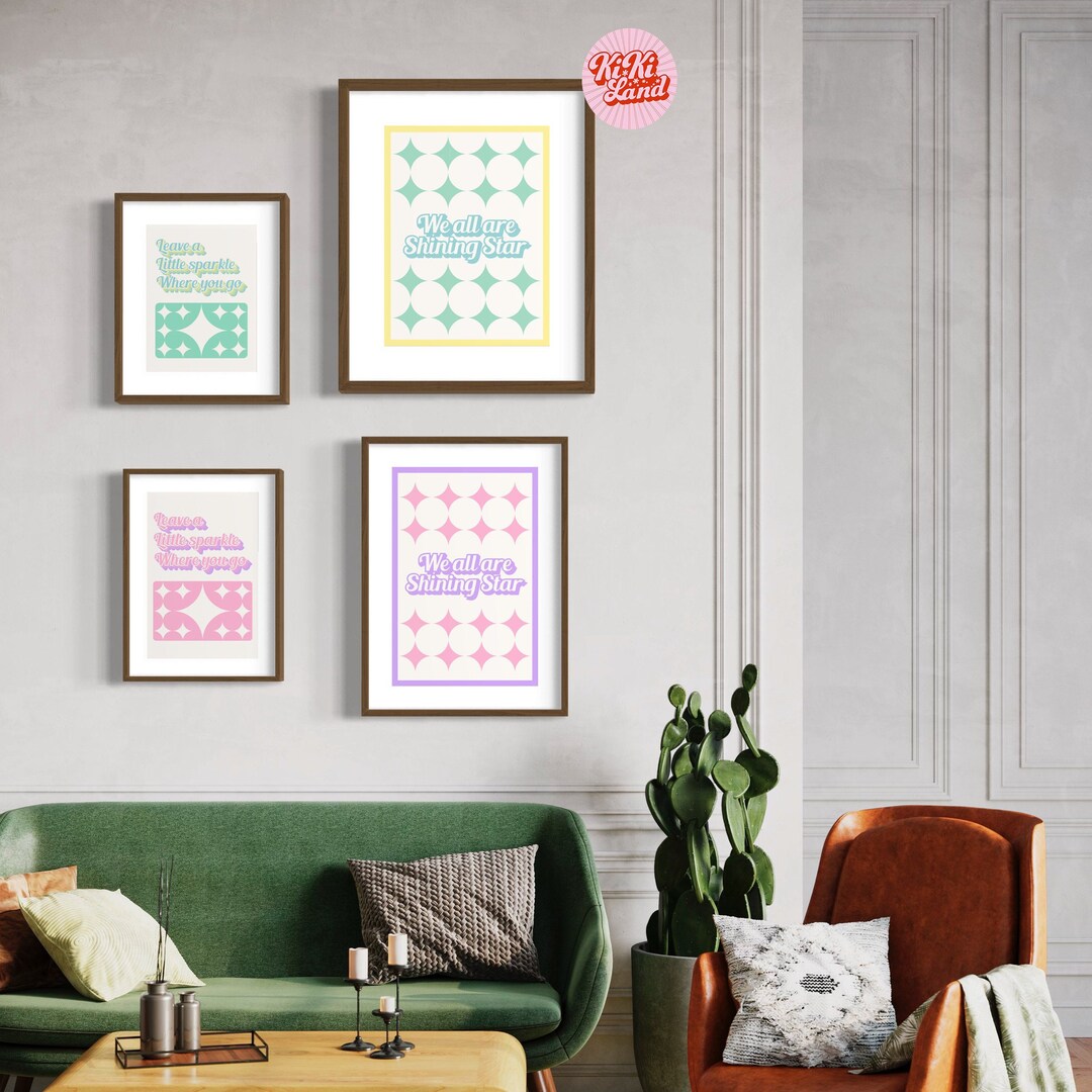 Set of 2 Encouragement Instant Poster/set of 2 Color/trendy Home Art ...