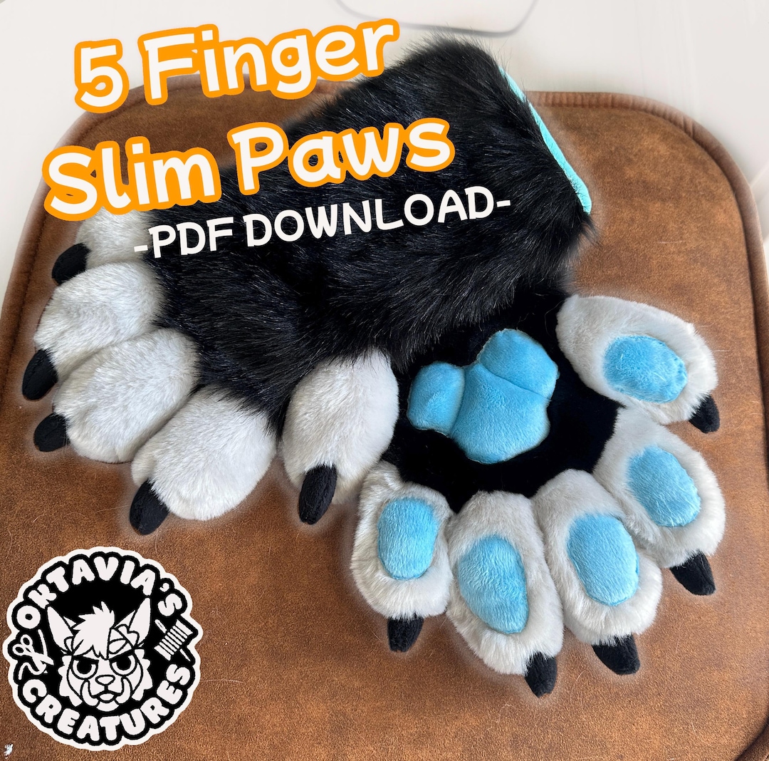 5 Fingered Slim Hand Paws Sewing Pattern (PDF DOWNLOAD) - Etsy