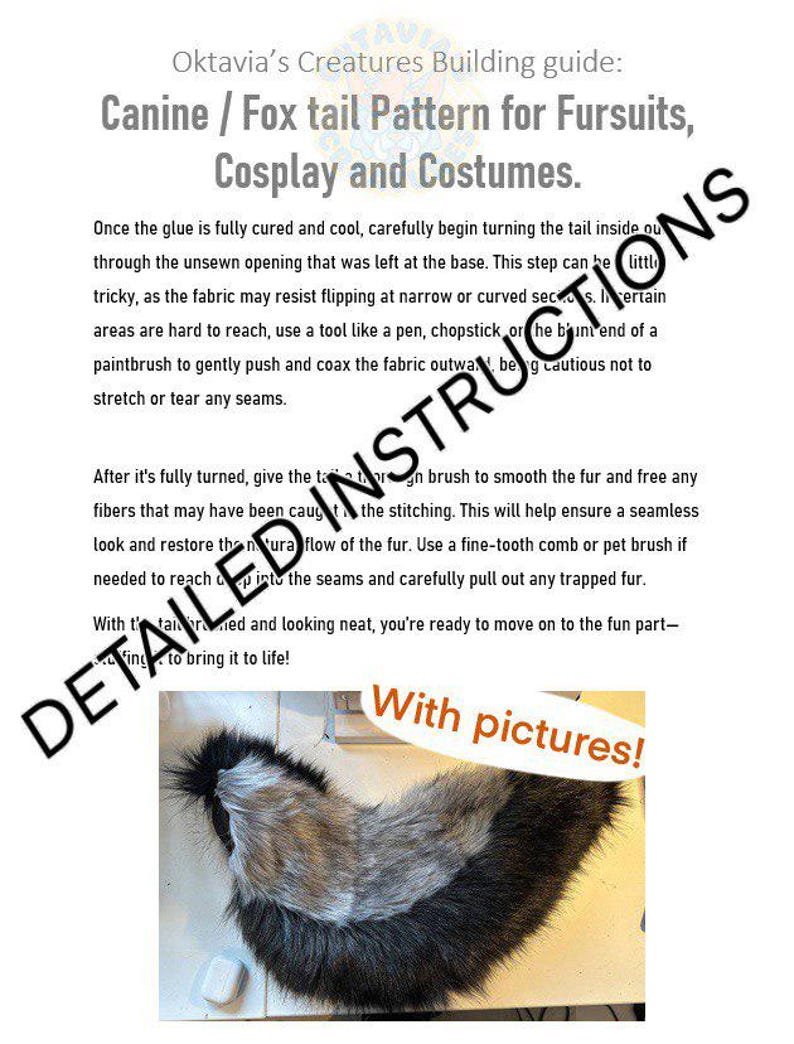 Canine/fox Tail for Fursuits, Cosplay and Costume Making - Digital ...