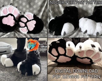 DIGITAL Digitigrade Fursuit Feet Paws Pattern for Fursuits PDF Download ...