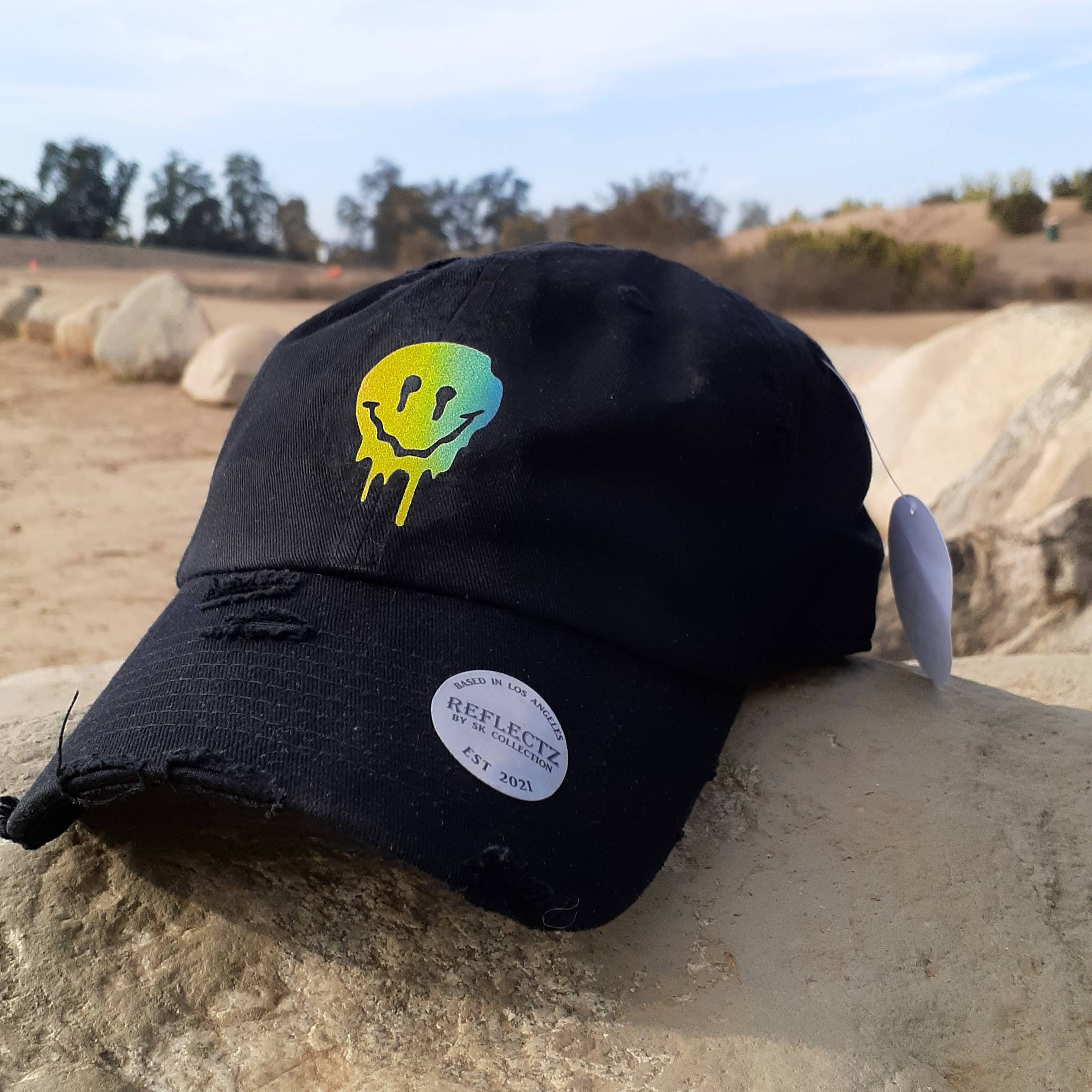 Dripping Face - Dad Hat/baseball Cap - Reflective Holographic Vinyl ...