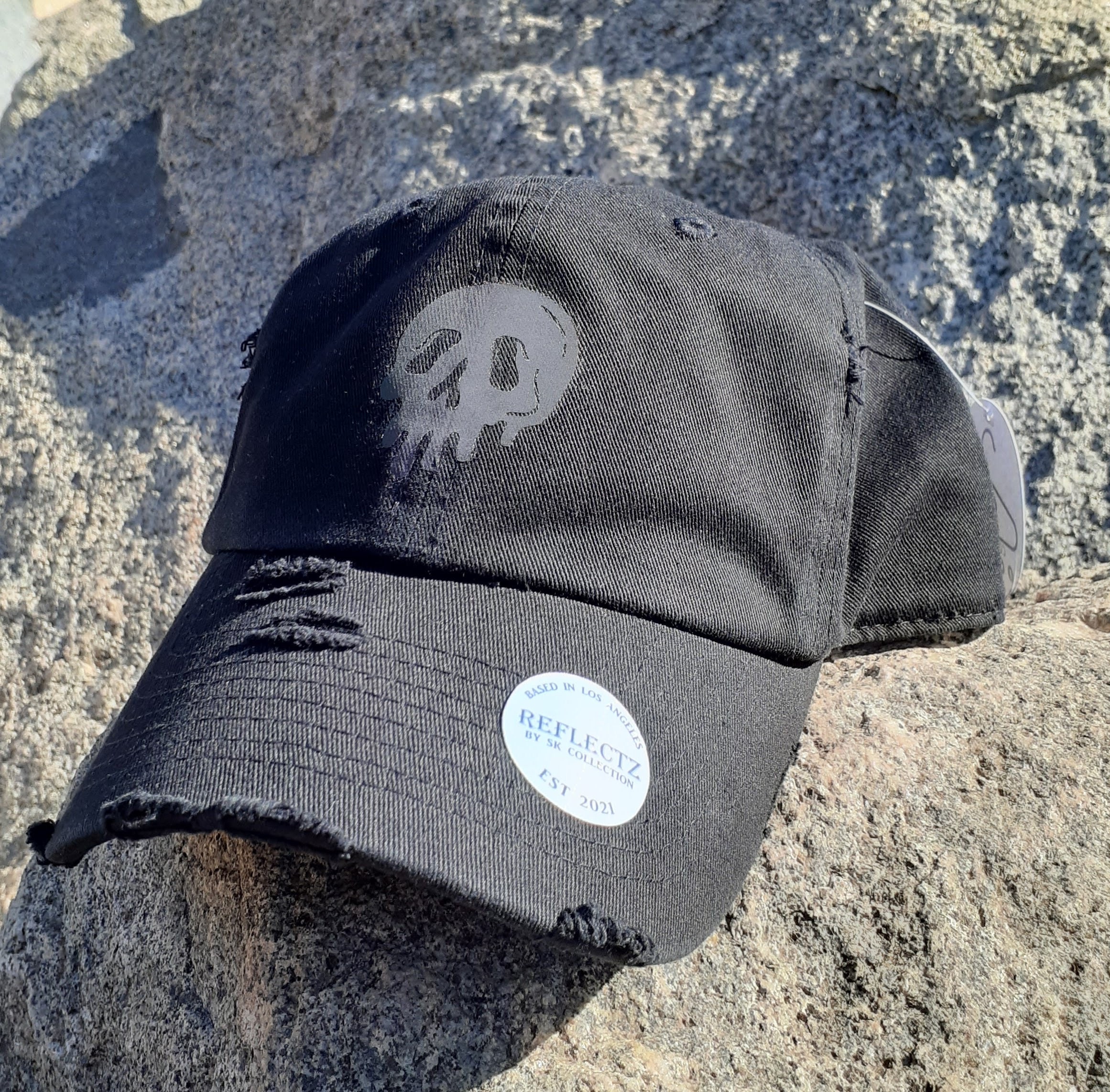 Dripping Skull - Dad Hat/baseball Cap - Reflective Holographic Vinyl ...