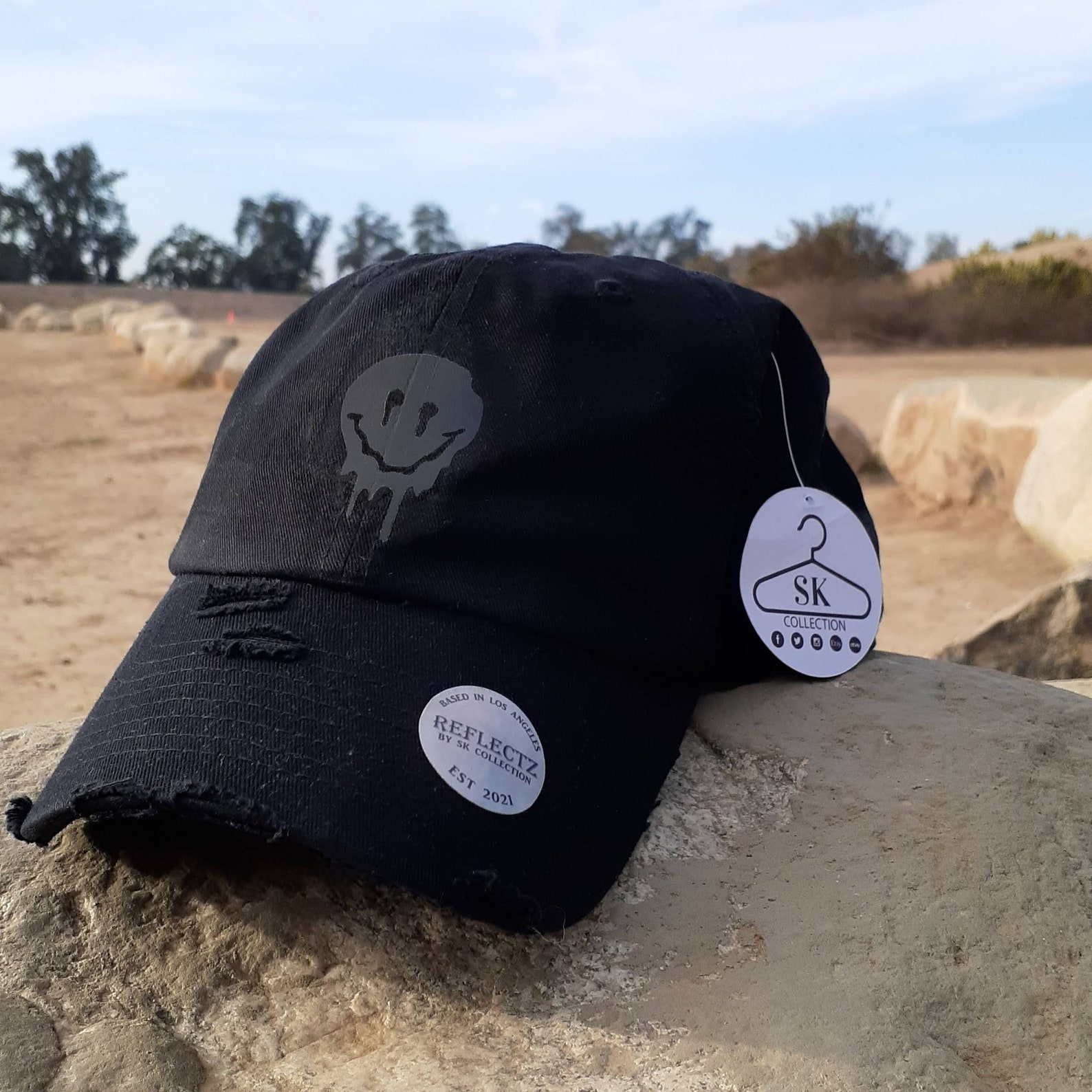 Dripping Face - Dad Hat/baseball Cap - Reflective Holographic Vinyl ...