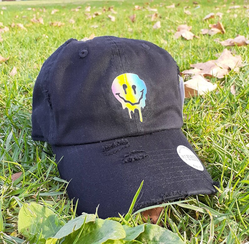 Dripping Face - Dad Hat/baseball Cap - Reflective Holographic Vinyl ...