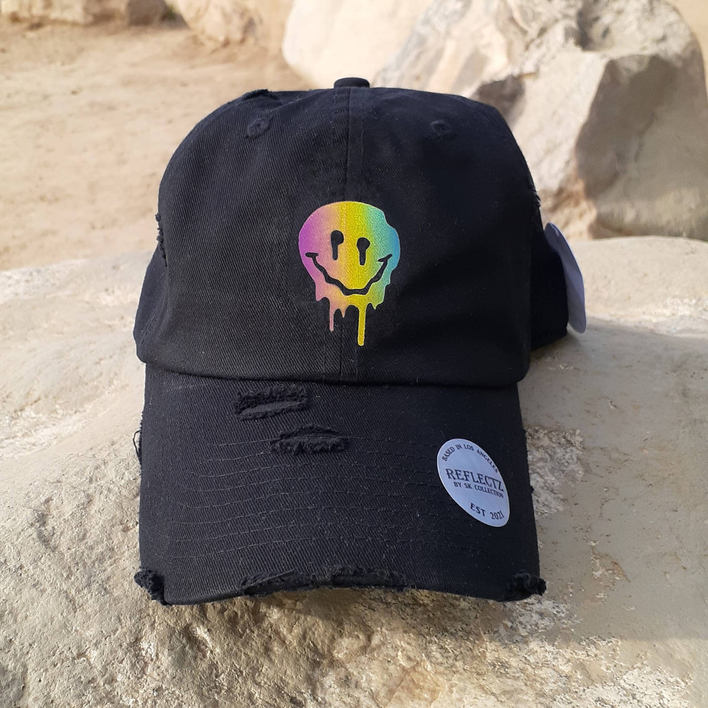 Dripping Face - Dad Hat/baseball Cap - Reflective Holographic Vinyl ...