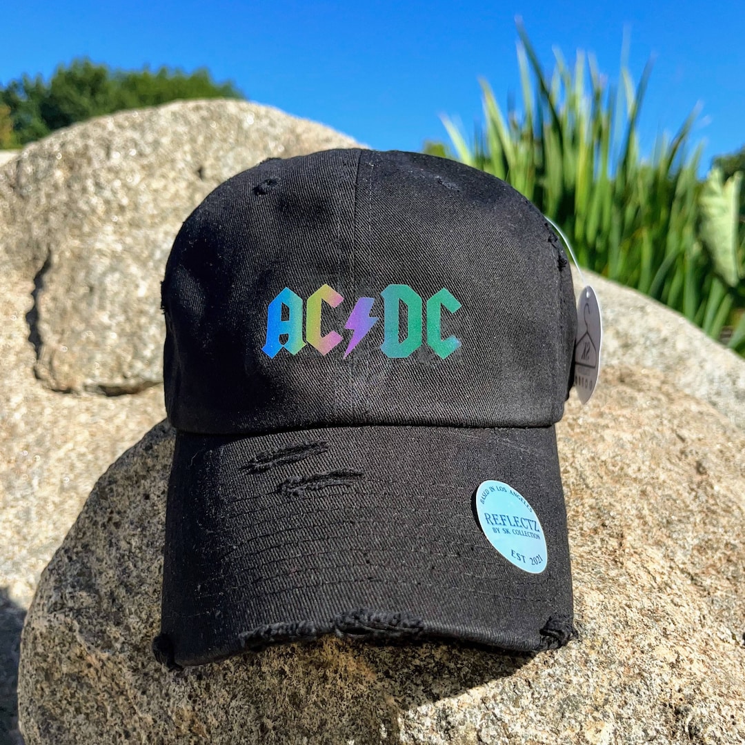 ACDC - Dad Hat/baseball Cap - Reflective Holographic Vinyl - Vintage ...