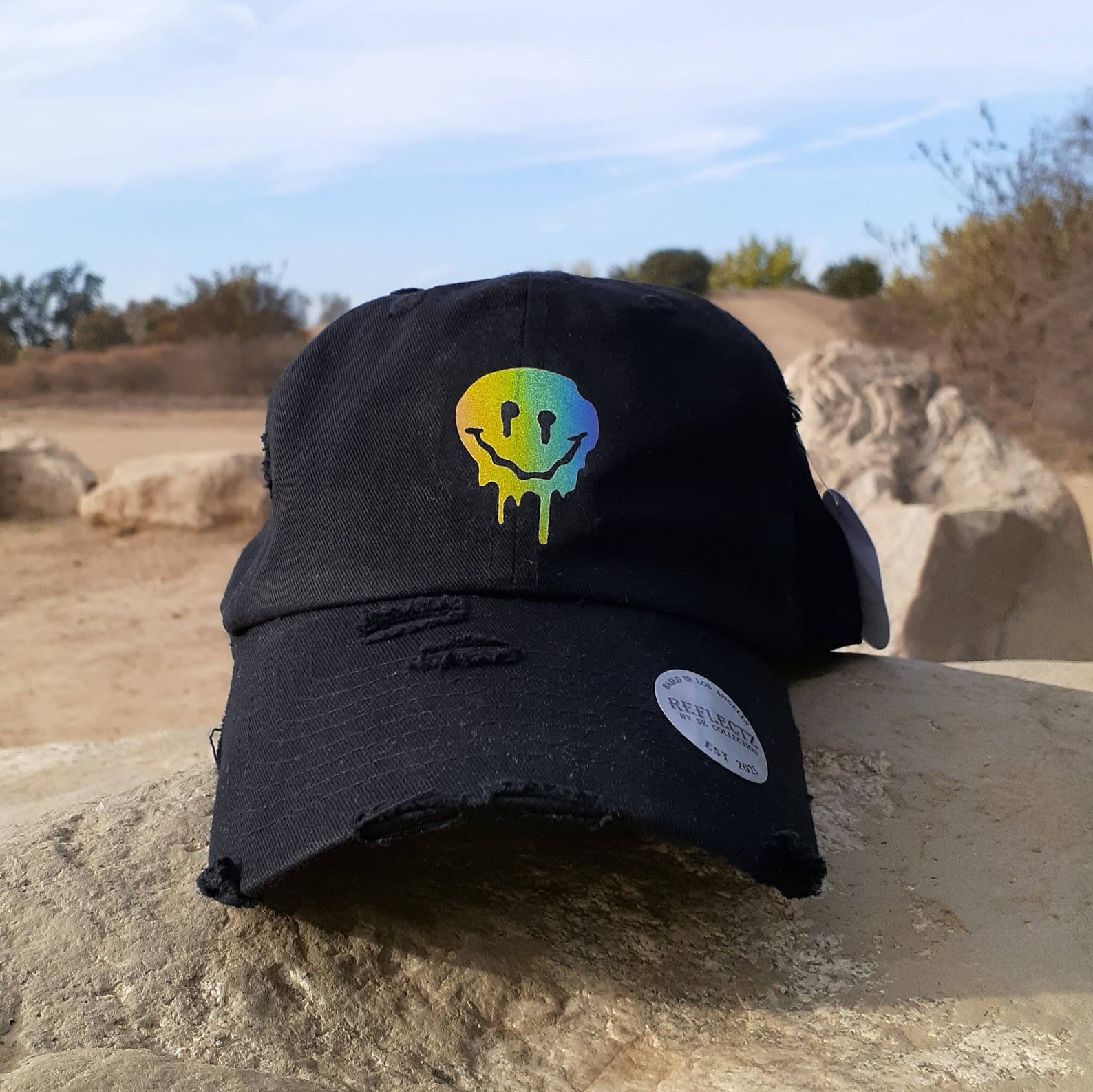 Dripping Face - Dad Hat/baseball Cap - Reflective Holographic Vinyl ...