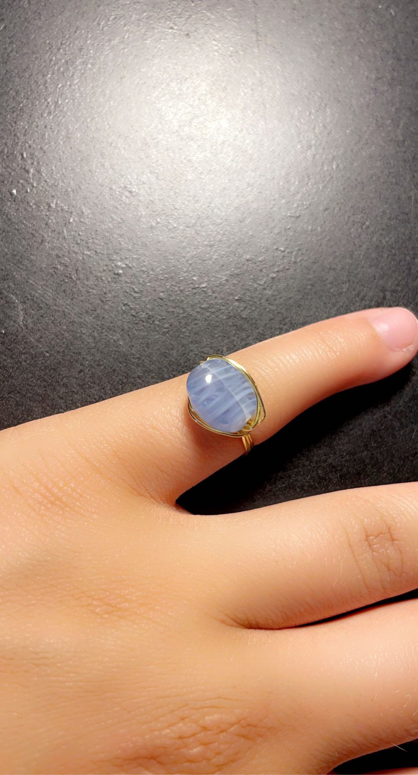 Light Blue Stone Ring Etsy