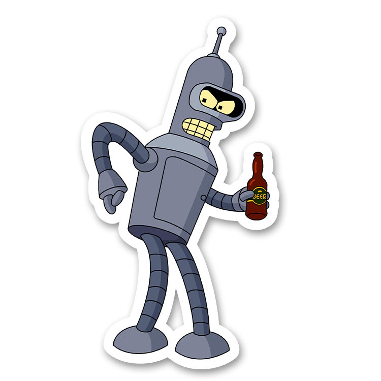 Futurama Stickers Bender Rodriguez | Etsy