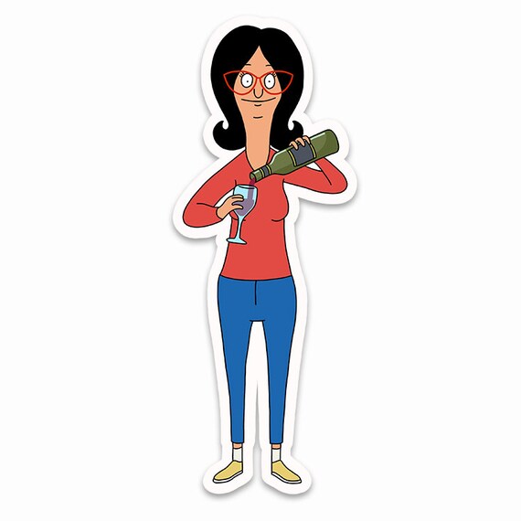 Bobs Burgers Stickers Linda Belcher Wine Etsy