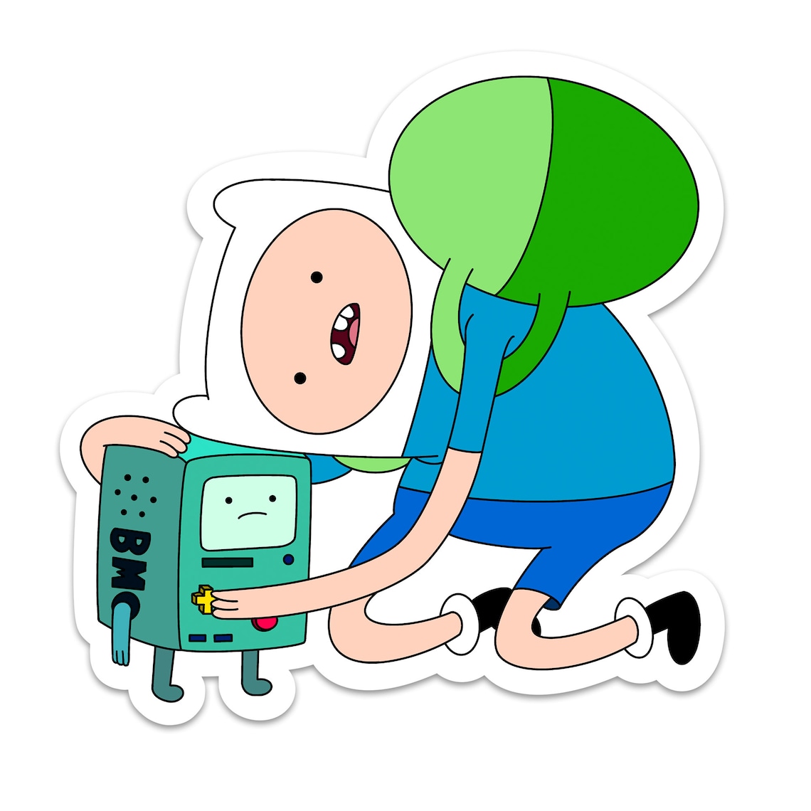 Adventure Time Stickers Finn and BMO | Etsy