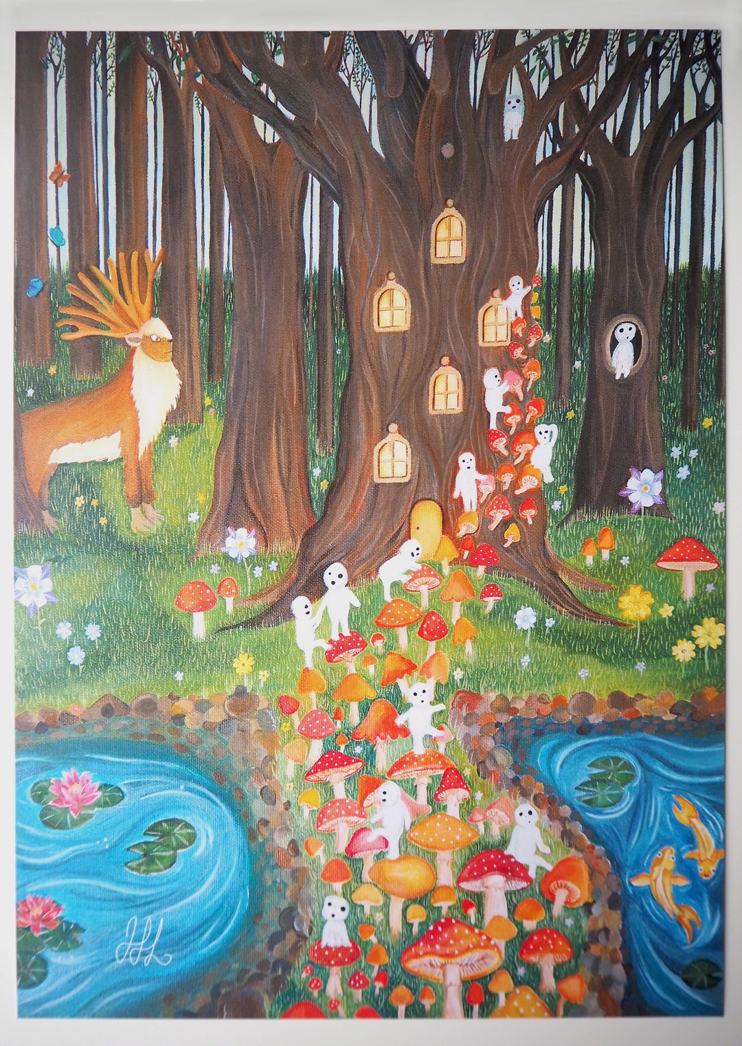 Princess Mononoke Print A4 | Studio Ghibli | Original Illustration - Etsy