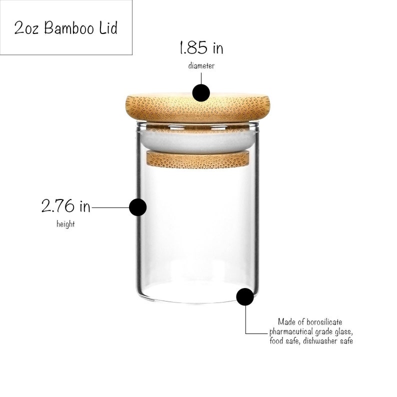 Bamboo Spice Jars Spice Jars Wooden Lid Spice Jars Glass - Etsy