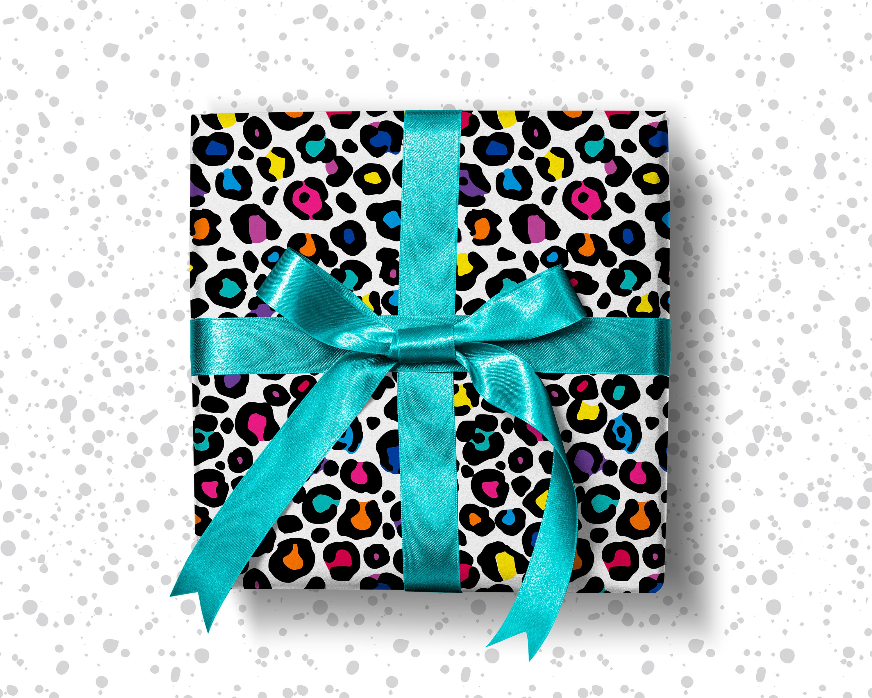 Rainbow Leopard Print Wrapping Paper | Colourful Present Wrap | Luxury ...