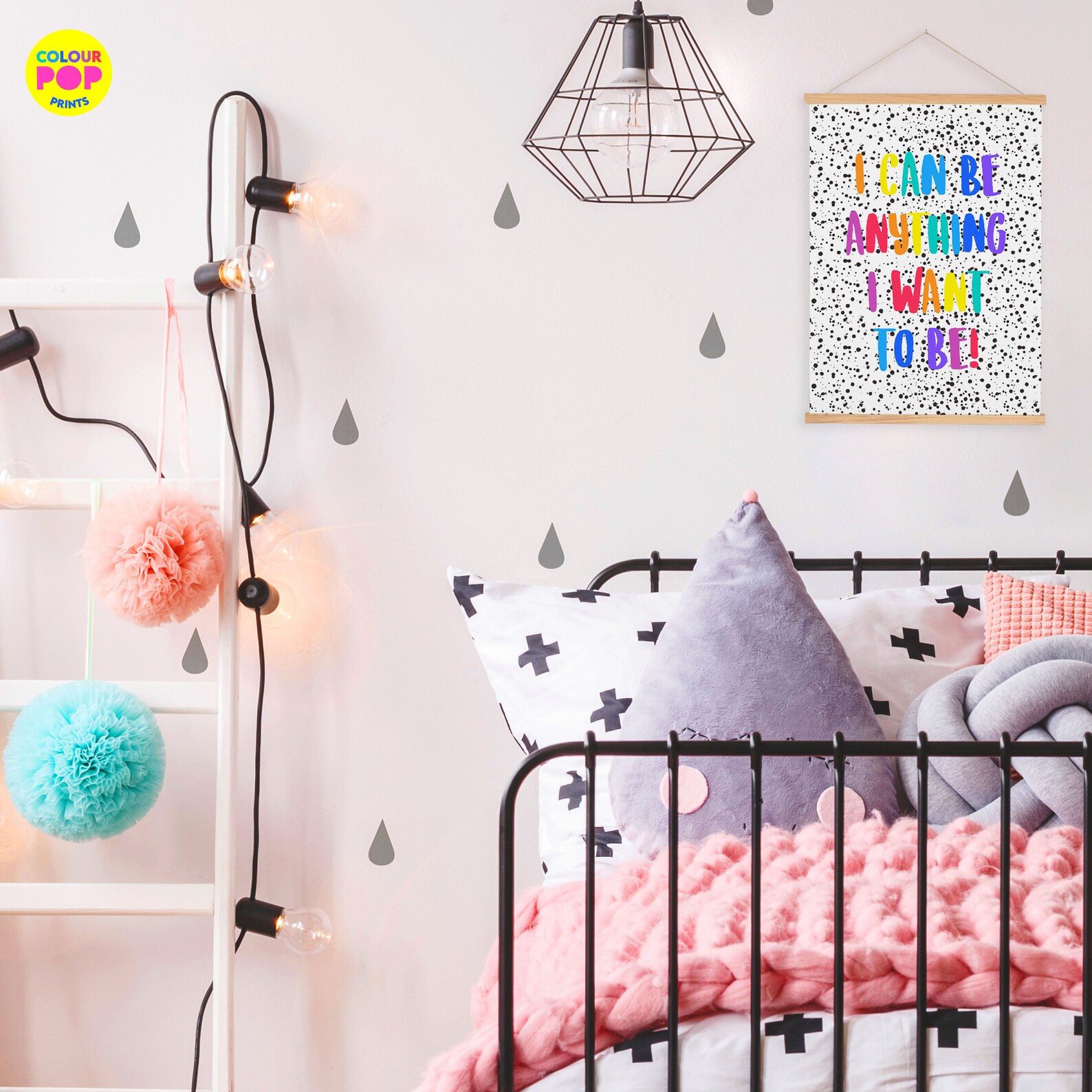 I Can Be Anything I Want to Be Inspirational Print Rainbow - Etsy