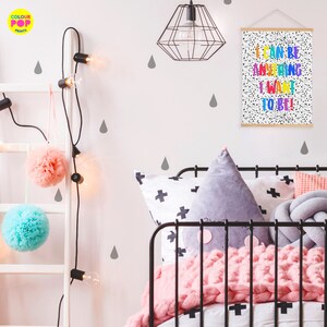 I Can Be Anything I Want to Be Inspirational Print Rainbow Typography ...