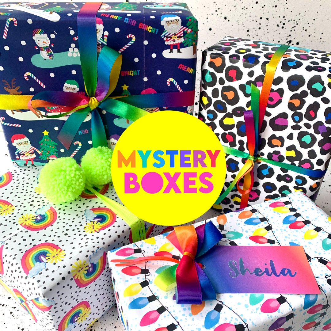Colourful Mystery Box Rainbow Lucky Dip Bundle Surprise Gift Box ...