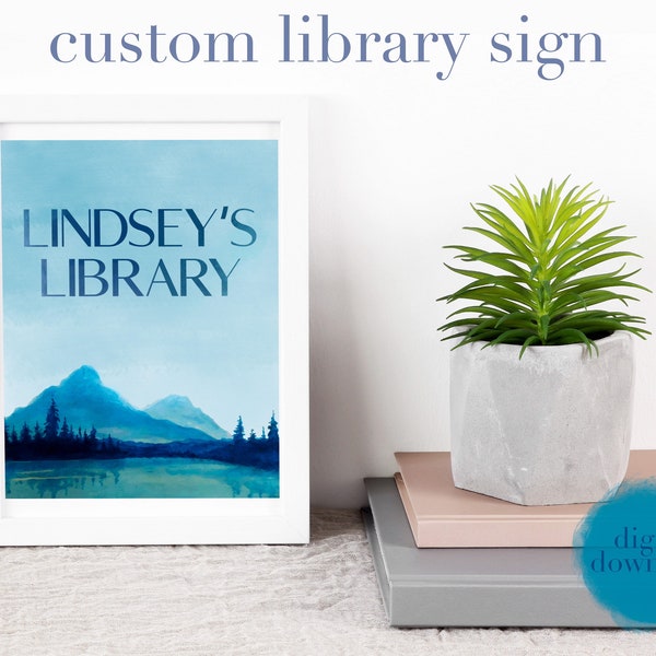 Custom Library Sign - Etsy