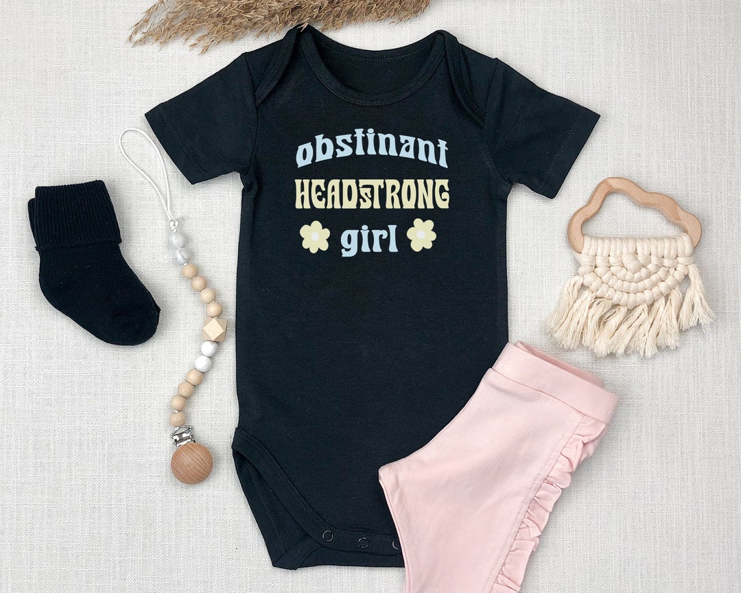 Obstinant Headstrong Girl Pride Prejudice Bodysuit Literary Baby Shower ...