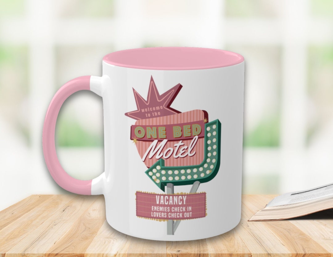 One Bed Motel Sign Coffee Mug for Enemies to Lovers Hotel Romance ...