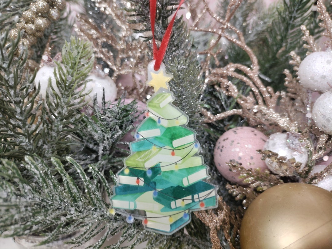 Bookmas Tree Christmas Ornament for Bibliophiles Book Club Friend ...