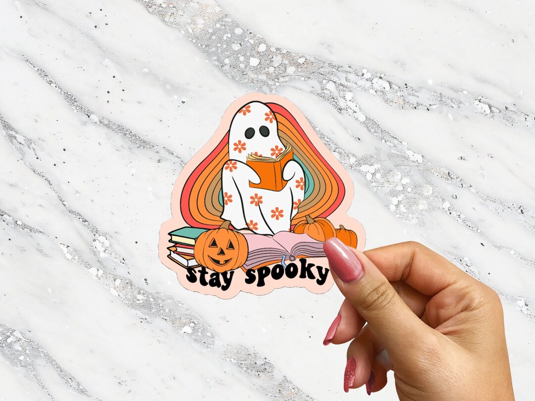 Stay Spooky Bookish Ghost Halloween Read Books Bullet Journal Sticker ...
