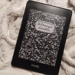 Personalized Composition Book Lock Screen for Use W Kindle Ereader ...