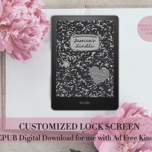 Personalized Sticker Composition Book Lock Screen for Use W Kindle ...