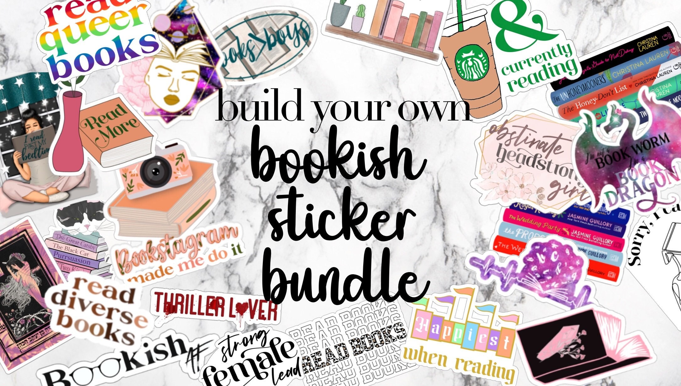Build Your Own Bookish Sticker Bundle 3 Sticker Bundle for - Etsy