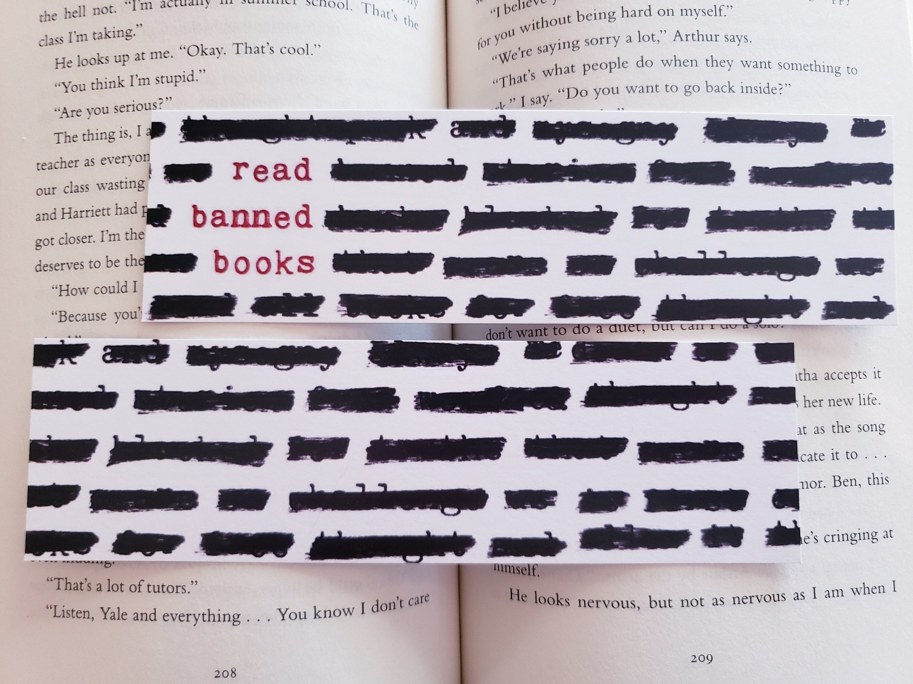 Read Banned Books Bookmark Anti Censorship Librarian Gift for - Etsy