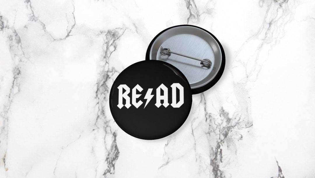 RE AD Rocking Reader Bookish Pin Buttons Librarian Pin for Lanyard ...