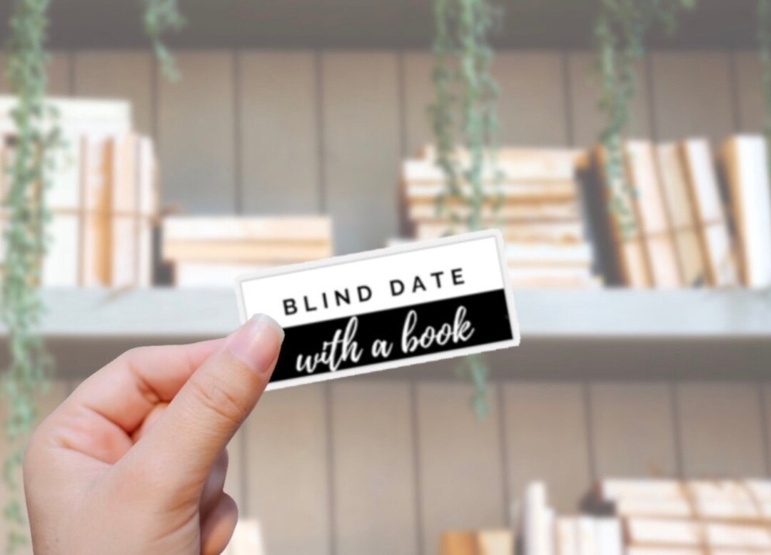 Blind Date With a Book Sticker for Water Bottle Bookish Laptop Sticker ...