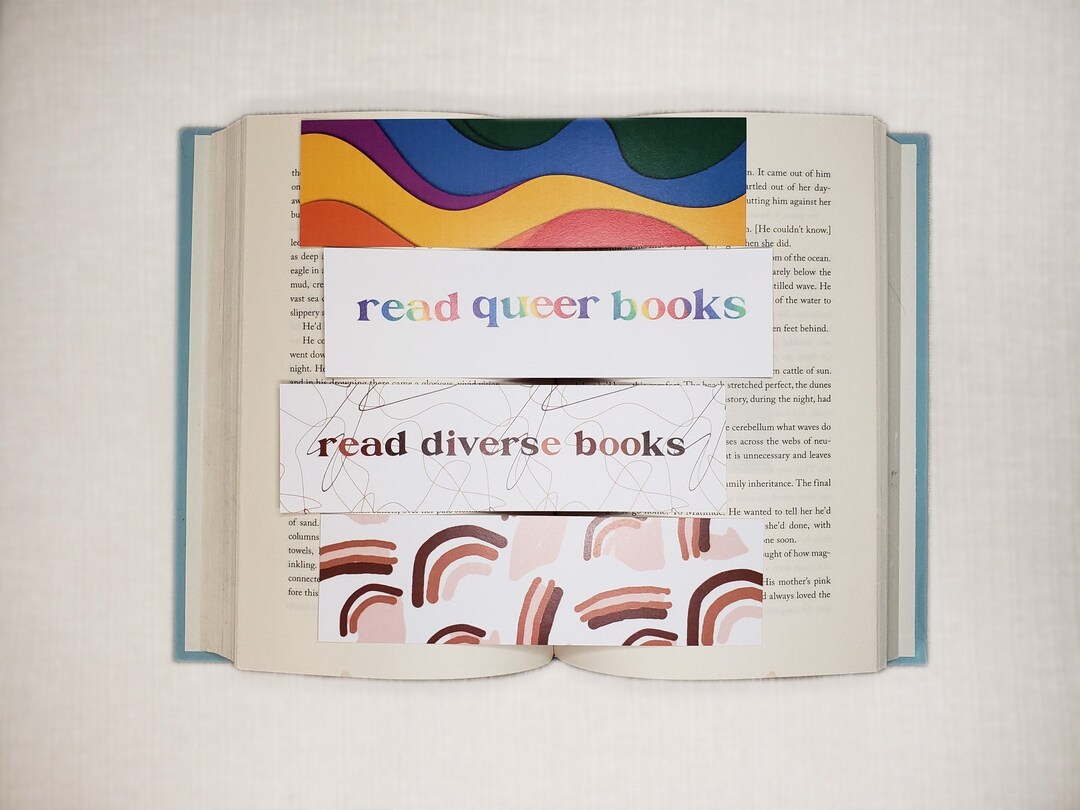 Read Queer Books Diverse Books Pride Month Bookmark Gift for Book ...