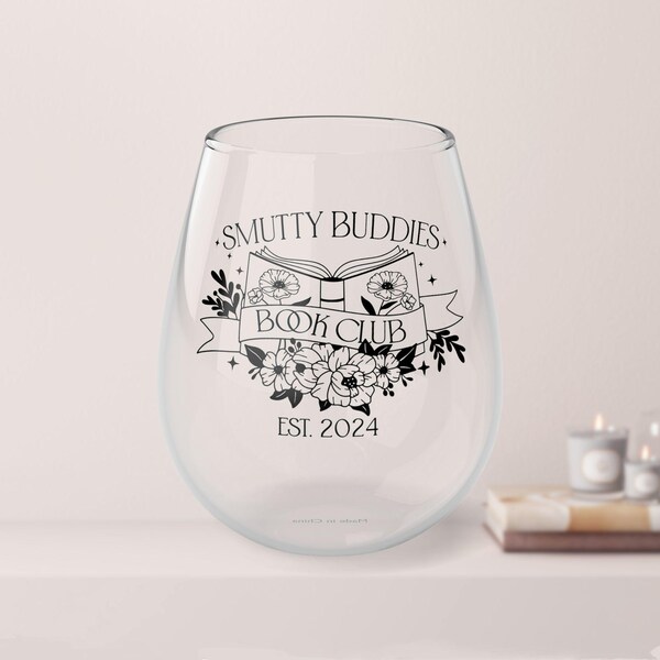 Book Wine Glass Etsy