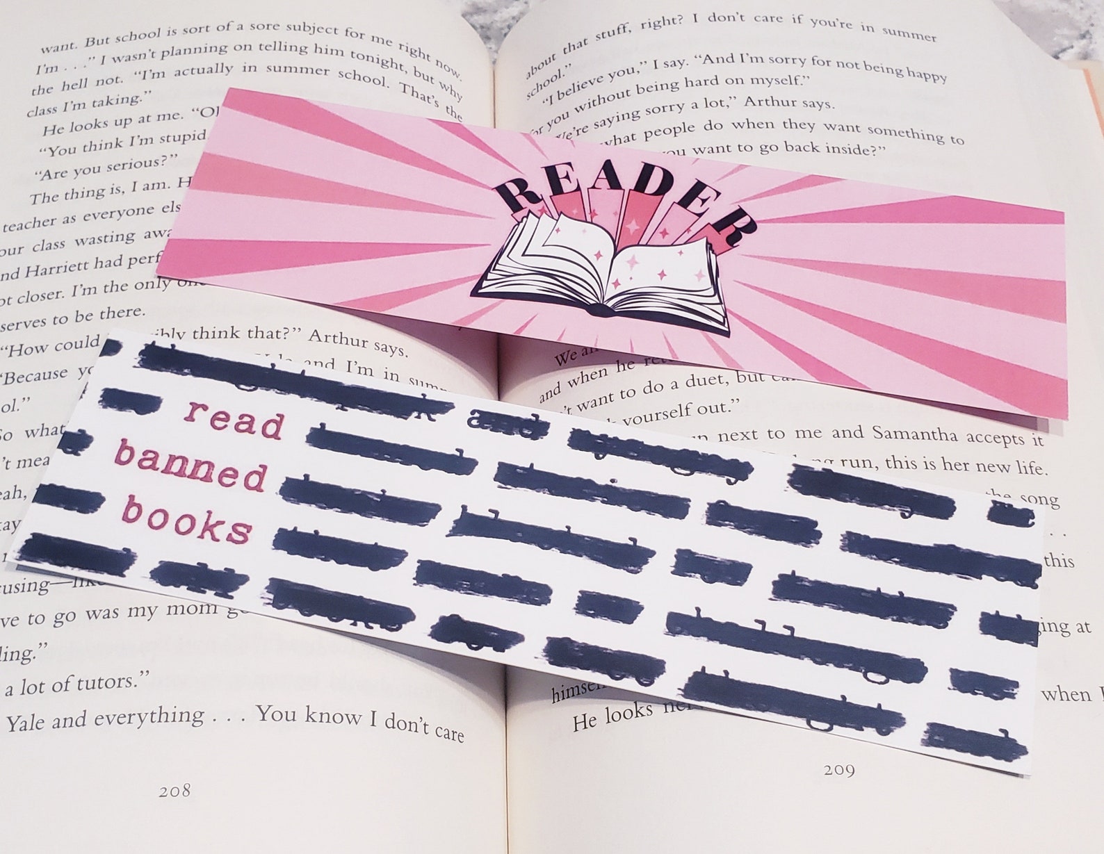 Read Banned Books Bookmark Anti Censorship Librarian Gift for - Etsy UK