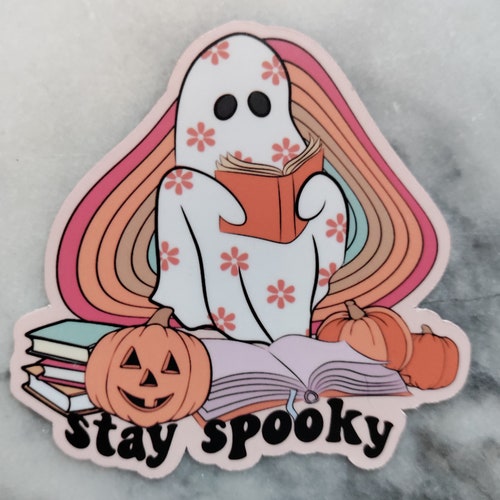 Read Spooky Books Sticker Bookish Stickers Gifts for - Etsy