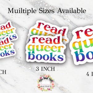 Read Queer Books Sticker for Readers Read Gay Books Pride Month Bookish ...