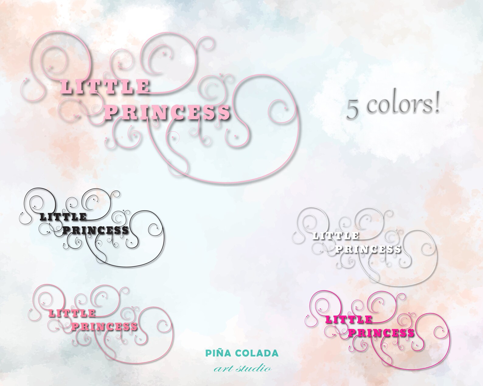 Little Princess Sign Princess Girl Clipart, Baby Girl, PNG - Etsy