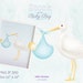 Stork With Baby Boy Clipart - Baby Shower, DIY, Digital, PNG - Etsy Canada