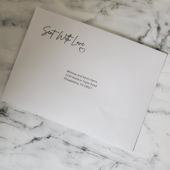 Printable Envelope Template With FREE Back Template sent With | Etsy